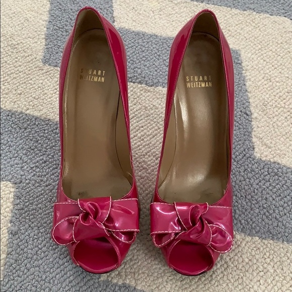 Stuart Weitzman | Shoes | Stuart Weitzman Pink Bow Heels | Poshmark